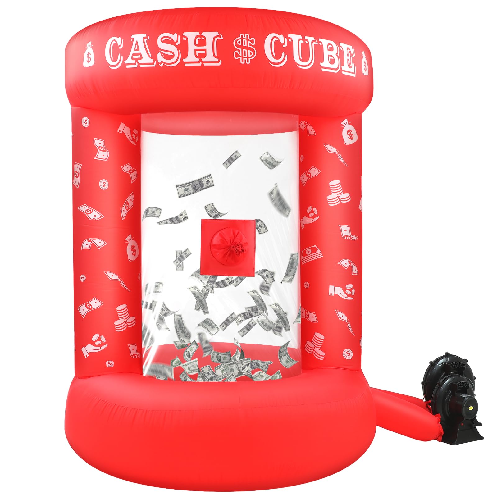 Amazon.com: Silipull 5 FT Inflatable Cash Cube Booth Inflatable Money ...