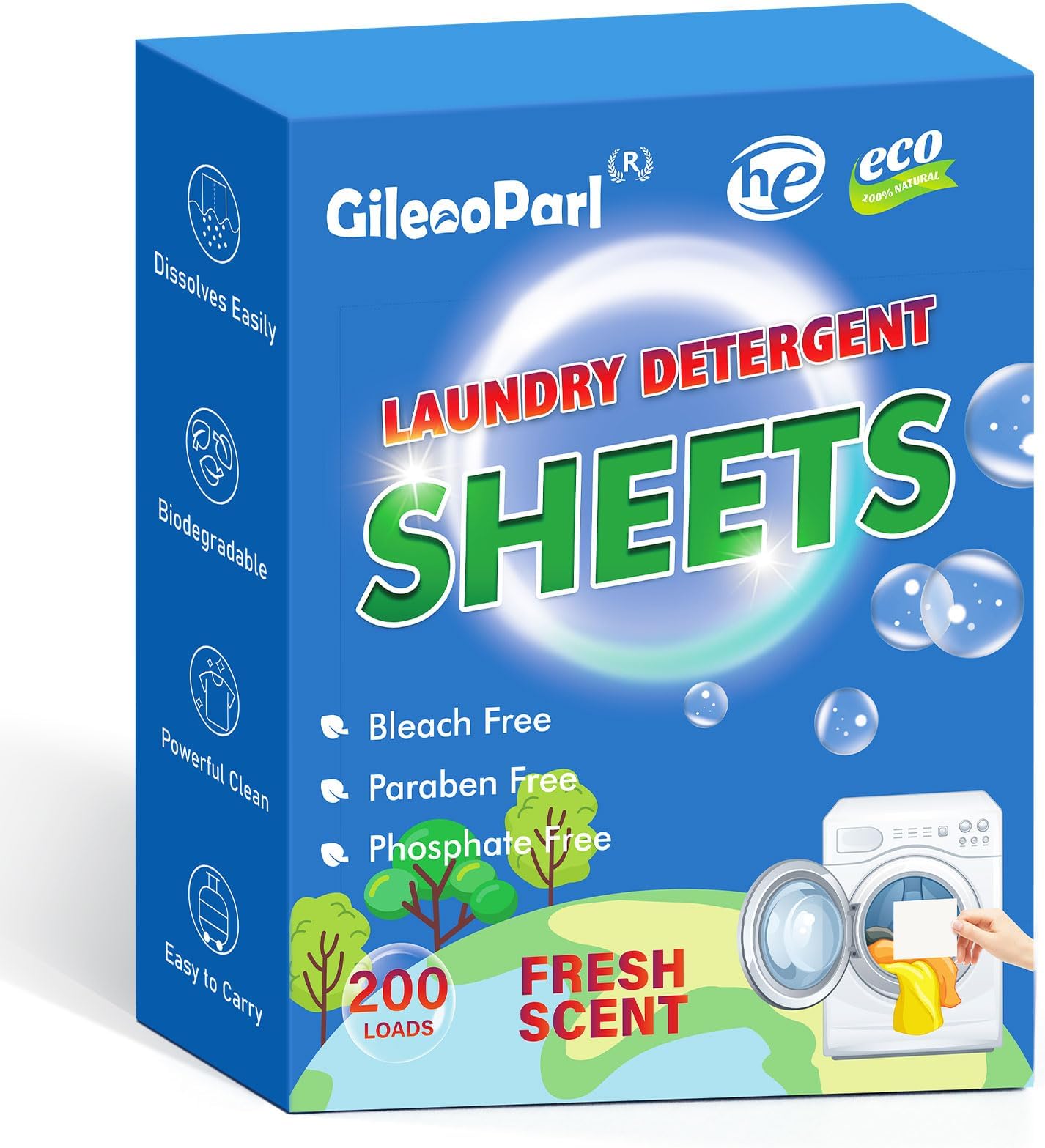 Amazon.com: Giotto Laundry Detergent Sheets, Eco-Friendly, Liquidless ...