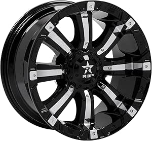 Amazon.com: RBP 94R Black with Chrome Inserts Wheel with (20x9 ...