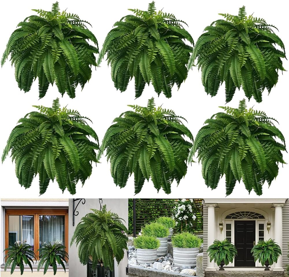 Amazon.com: Emily Lady Artificial Ferns,Mowaven Artificial Ferns for ...
