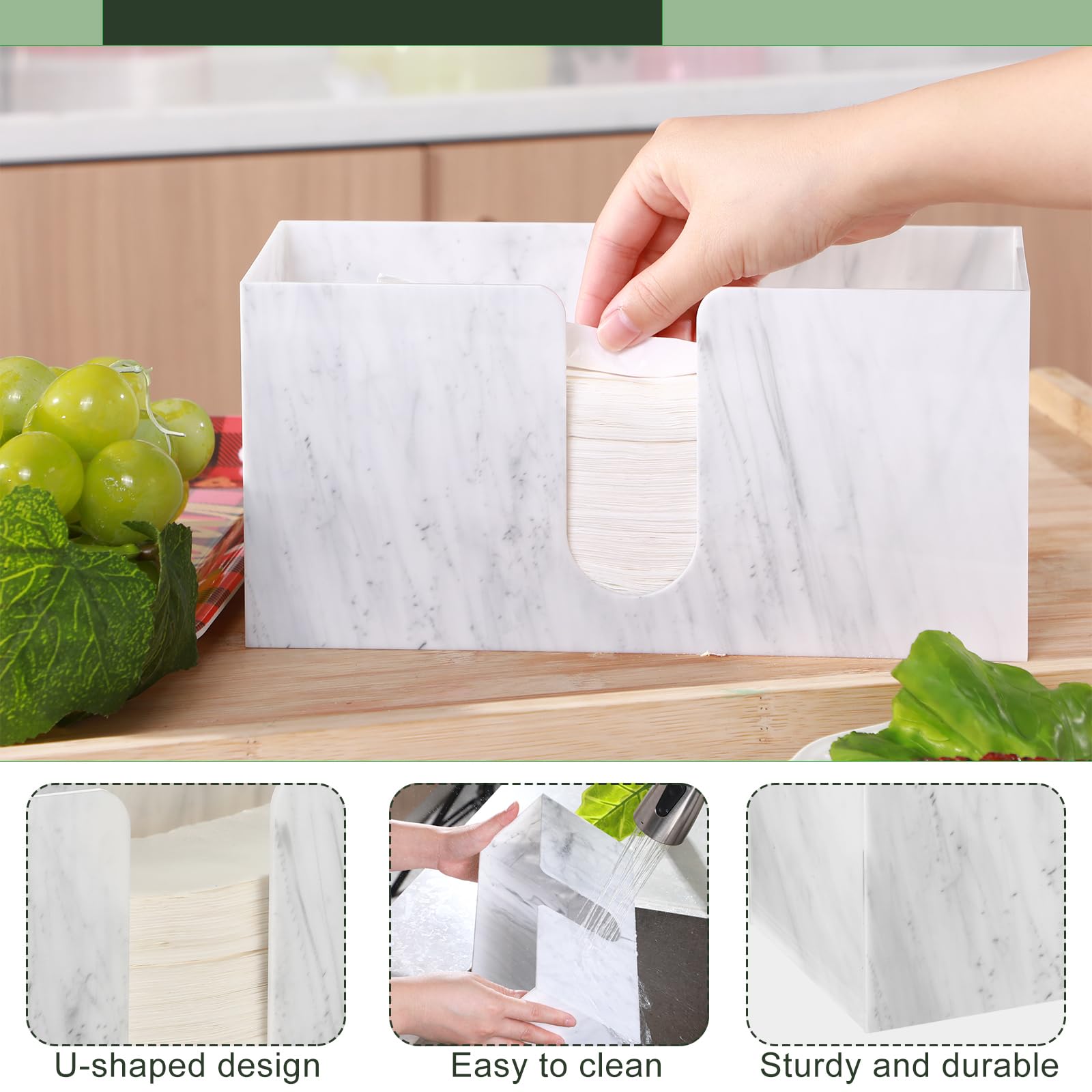 Snapklik.com : Mumufy 2 Pcs Fold Paper Towel Dispenser Countertop Paper ...