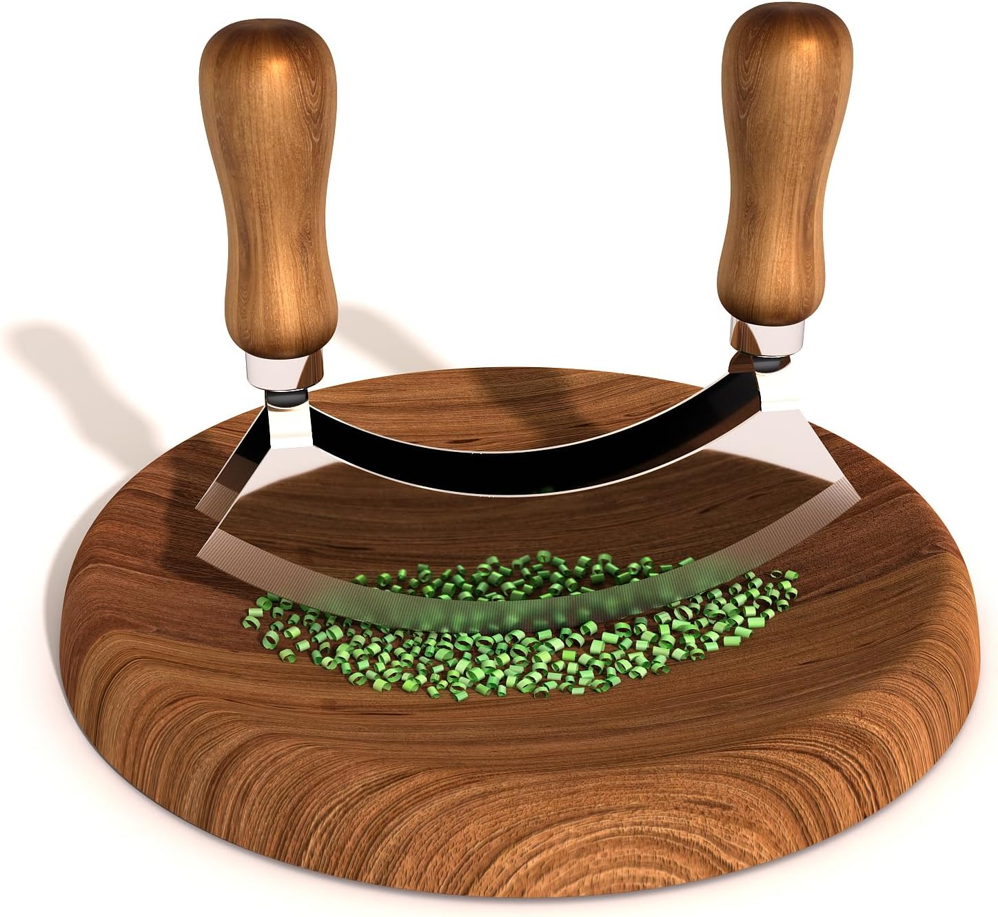 Amazon.com: Pebblini Cutting Board & Mezzaluna Knife Herb Chooper ...