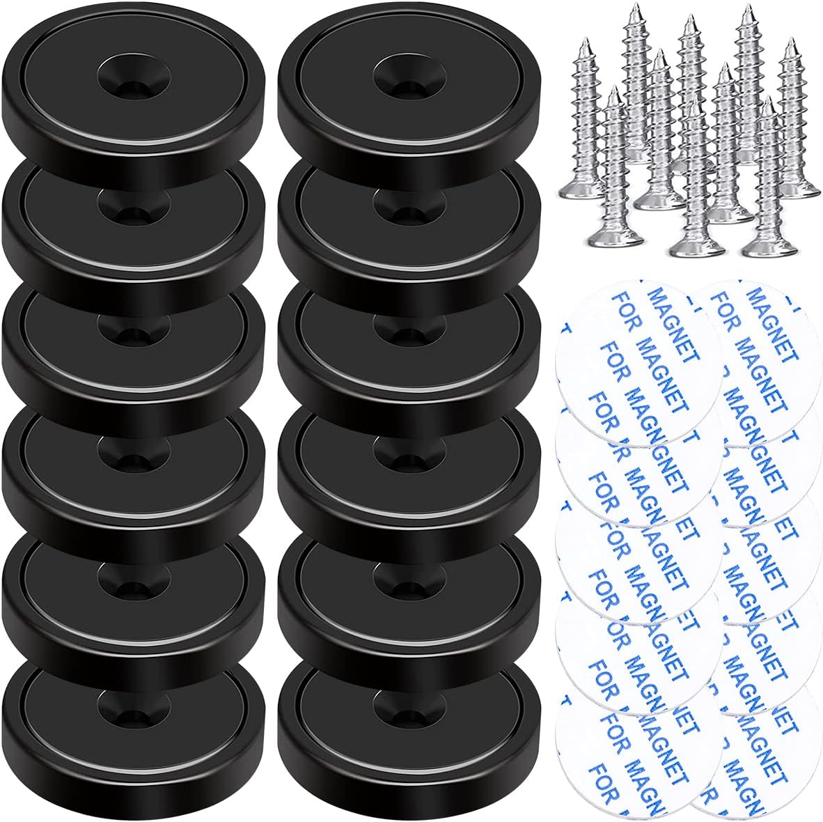 10Pcs Neodymium Magnet with Countersunk Hole 110LB Heavy Duty Rare ...