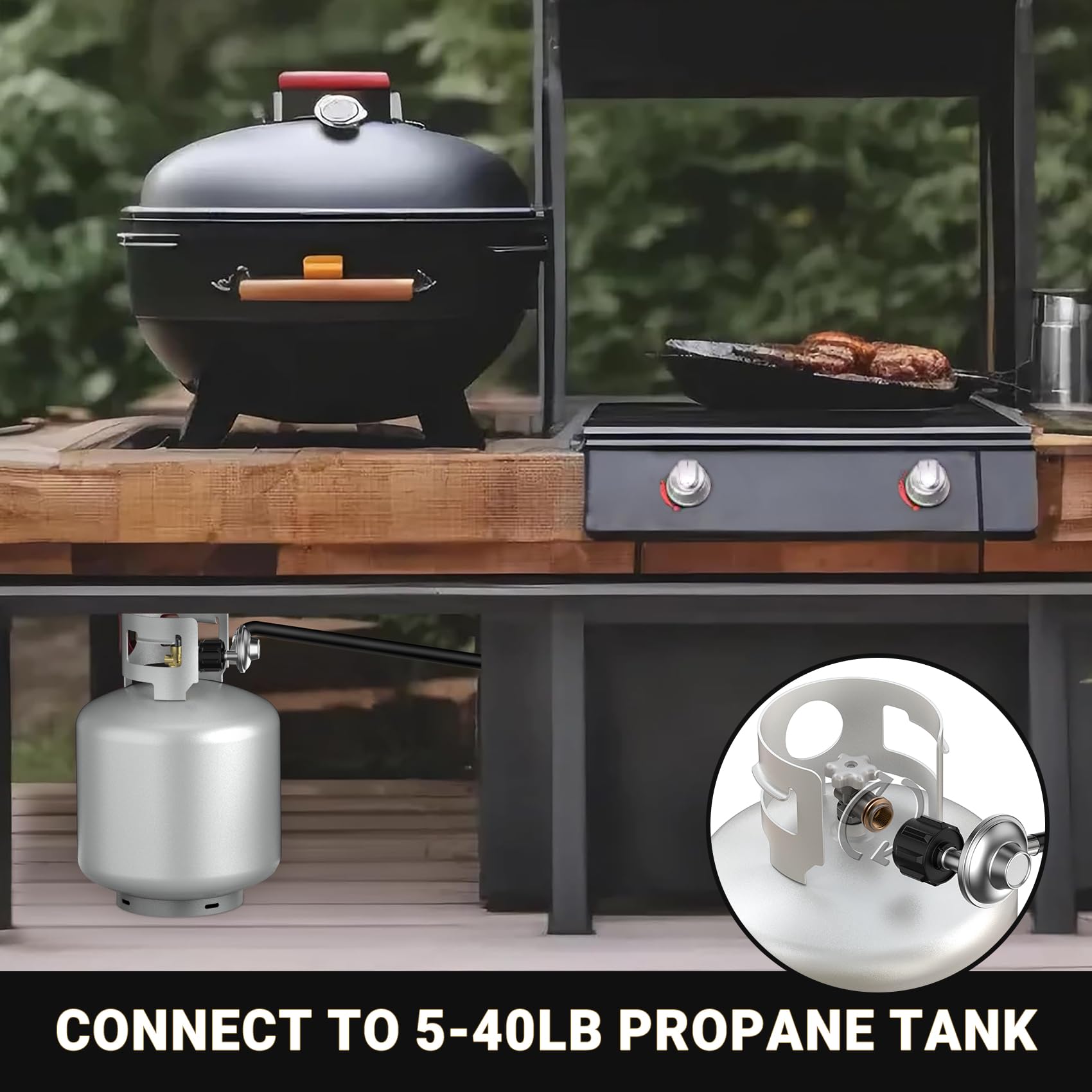 Snapklik.com : Onlyfire 21-Inch Propane Hose And Regulator Kit