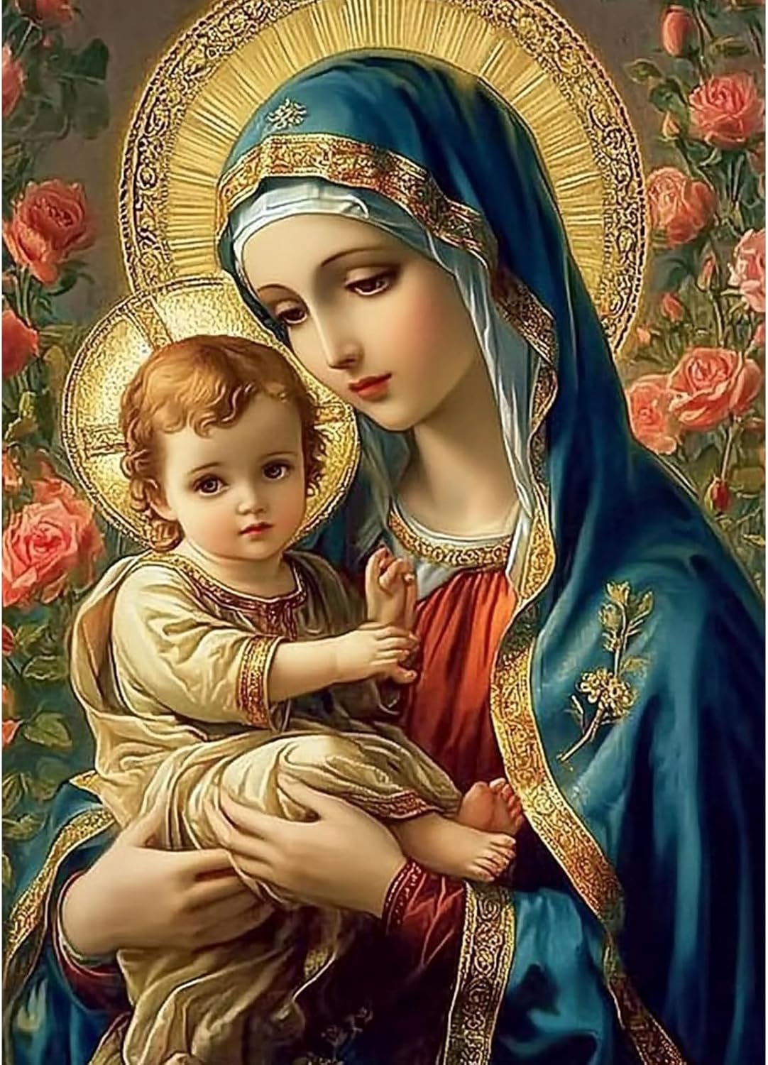 Amazon.com: KEYIFA Diamond Art Virgin Mary Diamond Painting Kits for ...