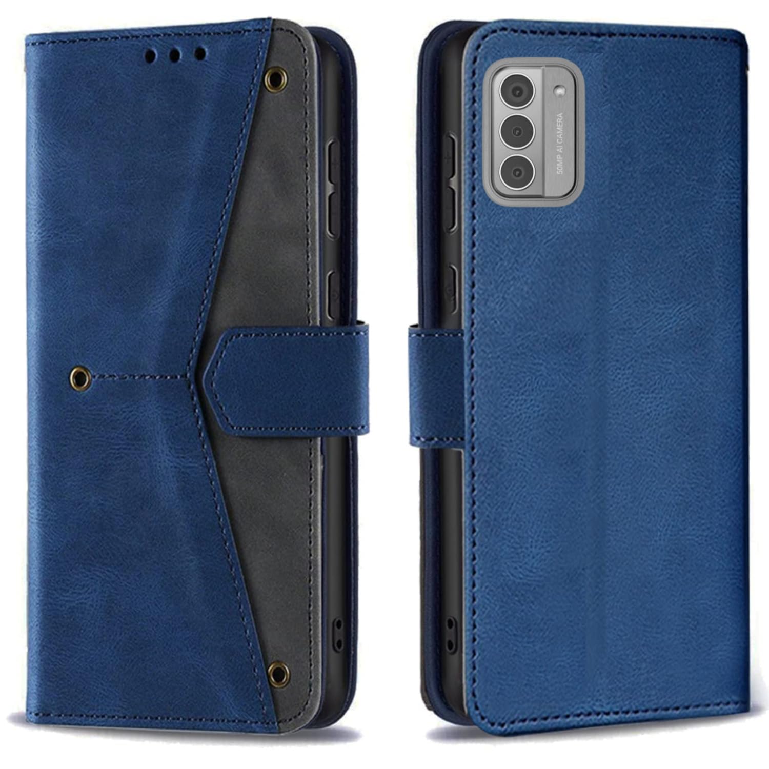 Luxury Counter Flip Cover for Nokia G42 5G Vegan Leather Flip Cover ...
