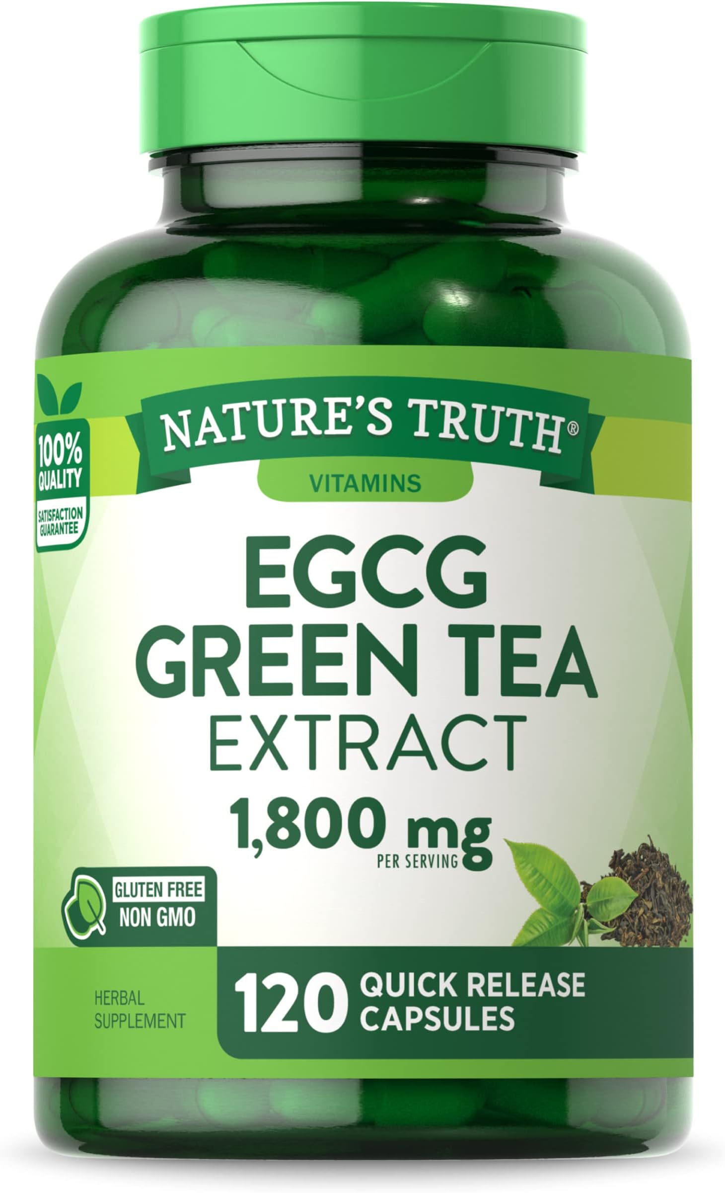 Amazon.com: NOW Foods Supplements, EGCg Green Tea Extract ,Dietary,400 ...