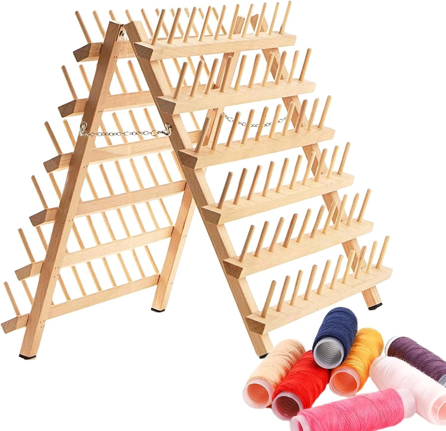 Amazon.com: gibsy Thread Holder, Wooden Thread Organizer, Foldable ...