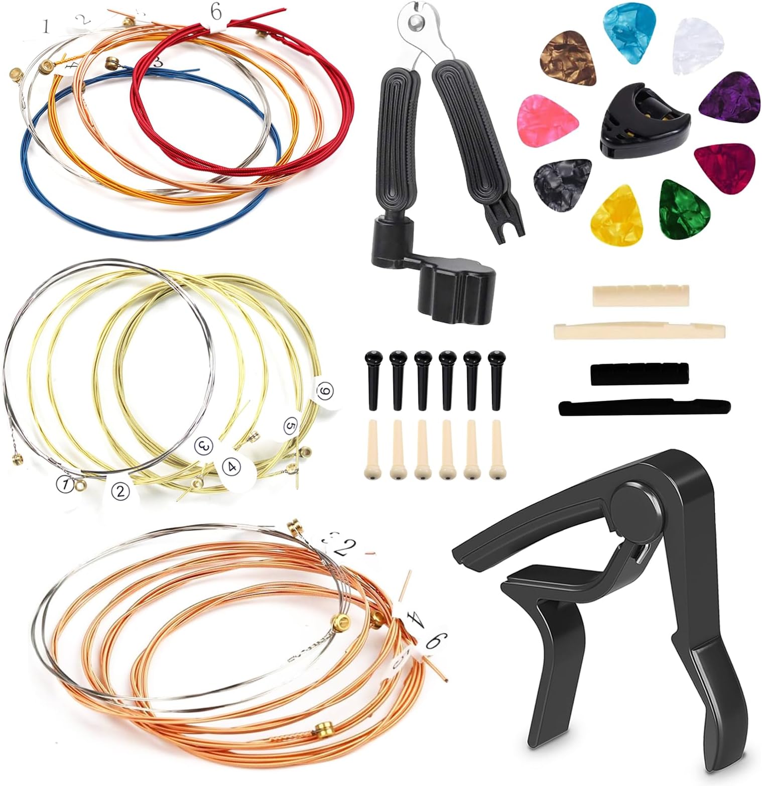 Amazon.com: Acoustic Guitar Accessories Kit Including acoustic Guitar ...