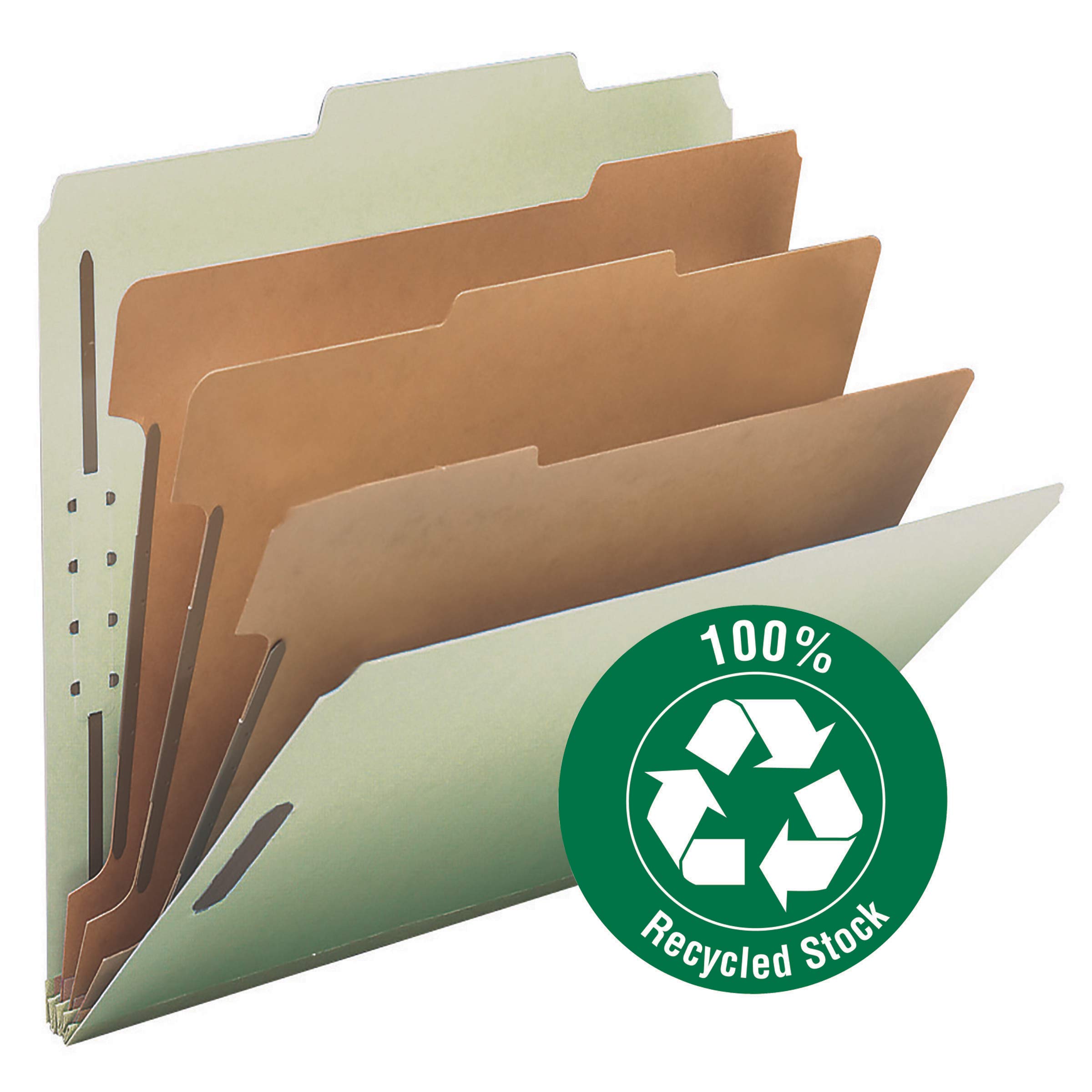 Snapklik.com : Smead 100% Recycled Pressboard Classification File Folder, 3 Dividers, 3 ...