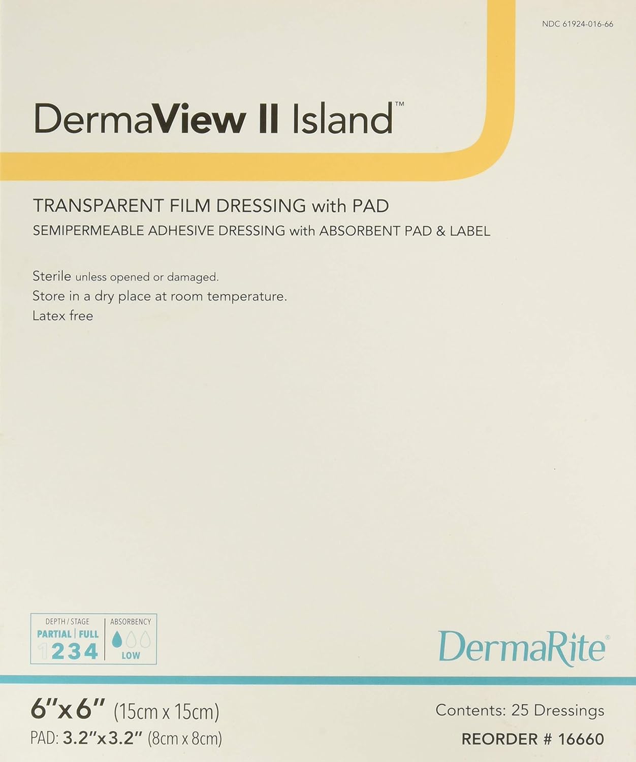 Amazon.com: Dermarite Industries Derma View Ii Island Dressing, 6"x6 ...