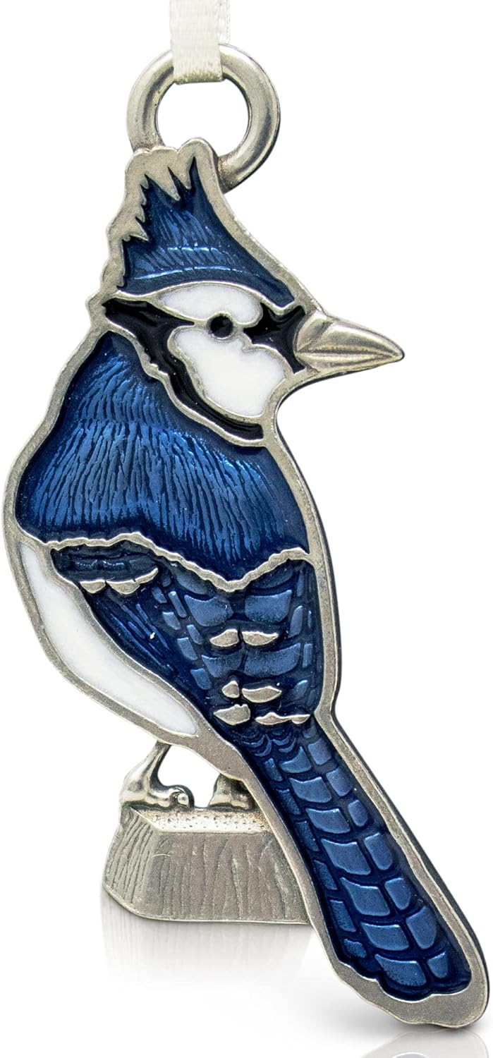 Amazon.com: Danforth Blue Jay Ornament – Handcrafted Pewter Blue Bird ...