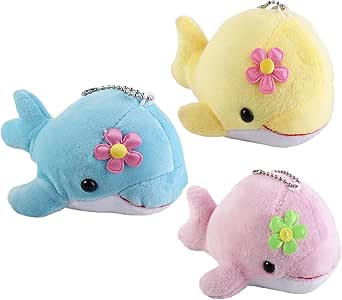 Amazon.com: Leadigol Soft Dolphin Plush Keychain Bag Pendants, Tiny ...