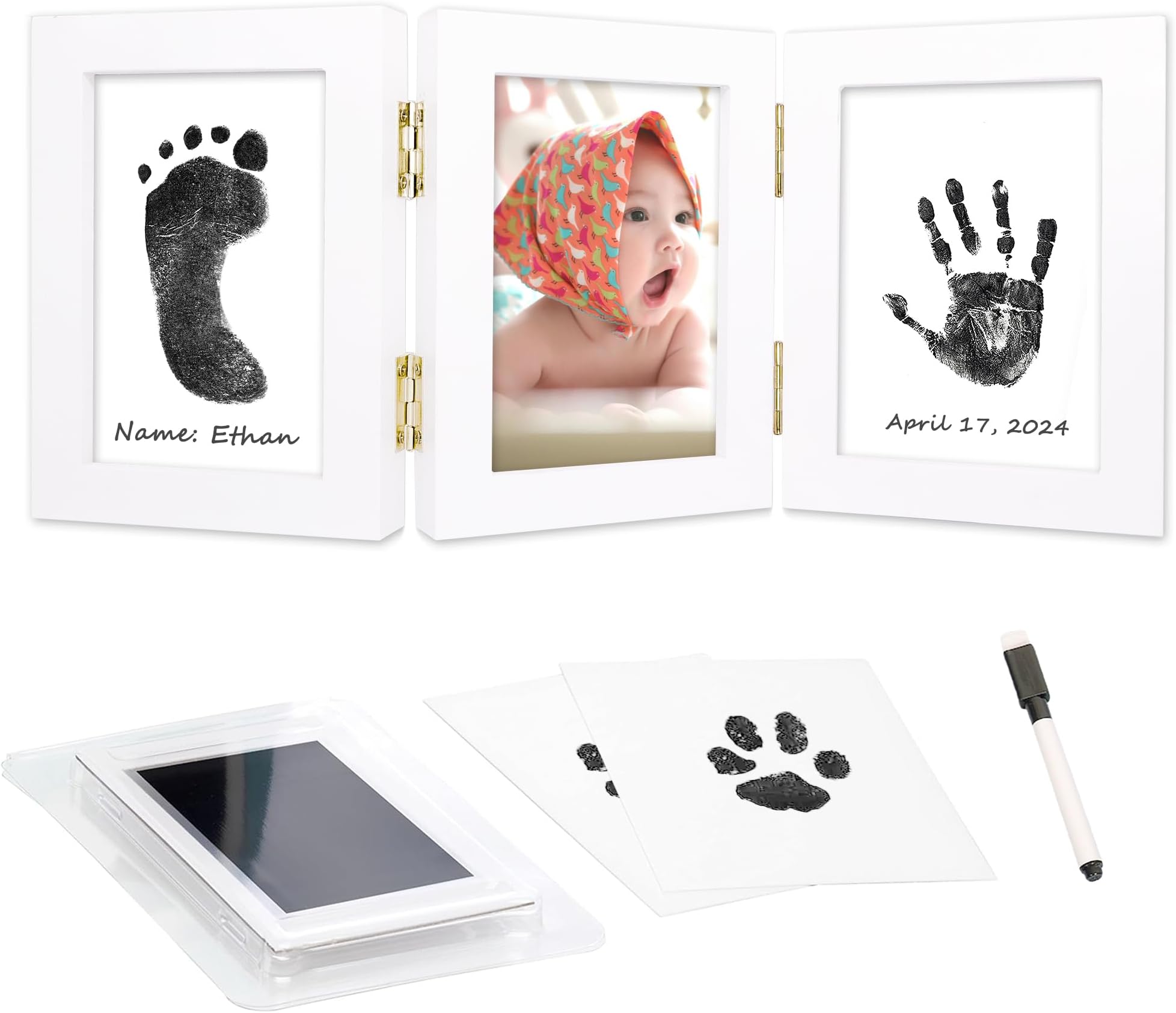 Amazon.com : Baby Handprint and Footprint Kit for Newborns Girls & Boys ...