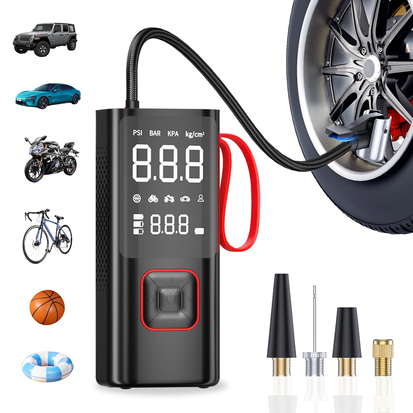 Amazon.com: Tire Inflator Portable Air Compressor, 150PSI & 20000mAh ...