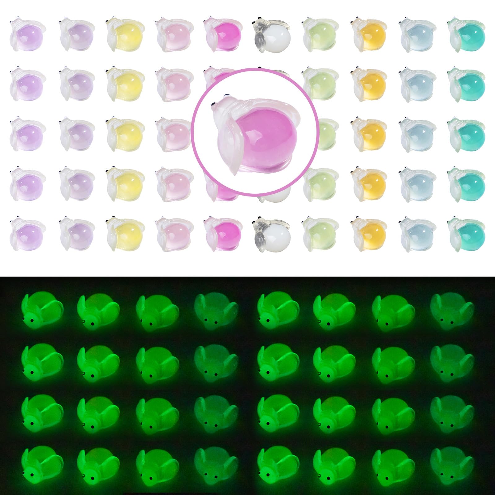 Amazon.com: jrootouh 50 Pcs Luminous Mini Resin Fireflys Tiny Animals ...