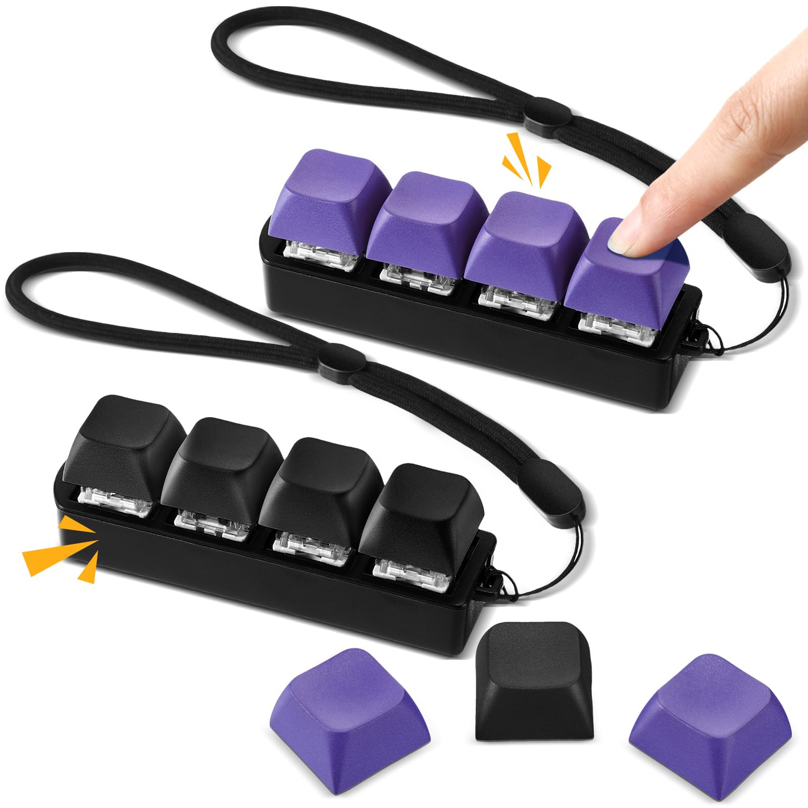 Amazon.com: Ferreve 2 Pcs Keyboard Fidget Toy Four-Button Clicker ...