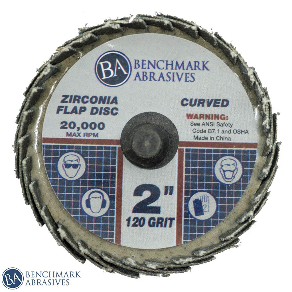 Snapklik.com : Benchmark Abrasives 2" Quick Change Zirconia Curved Flap ...