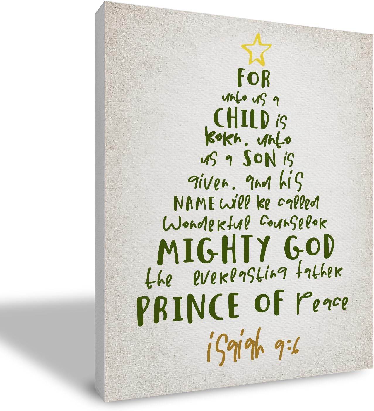Amazon.com: XIVENHAVM Vintage Christian Christmas Tree Framed Canvas ...