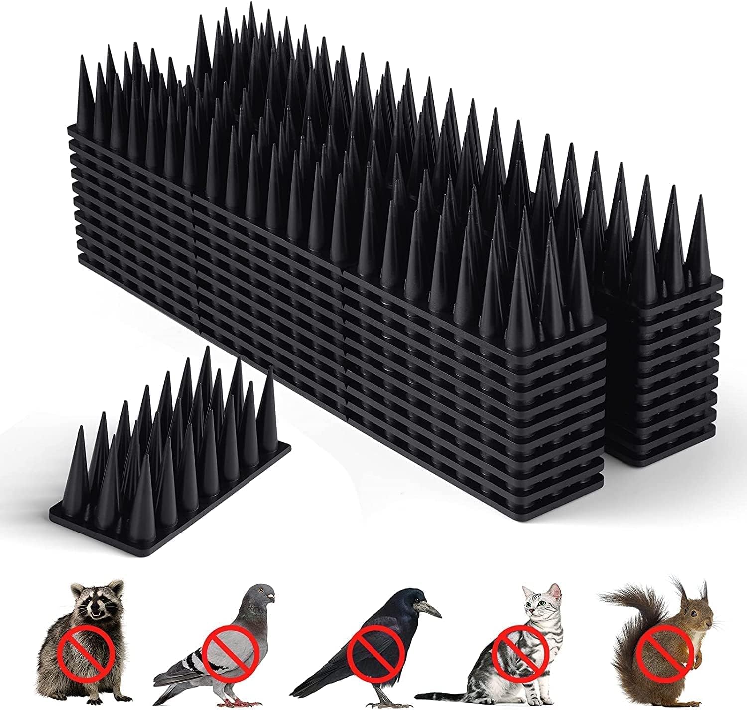 3m pics anti oiseaux et anti chats - 6 pcs de 50cm polypropylène anti ...