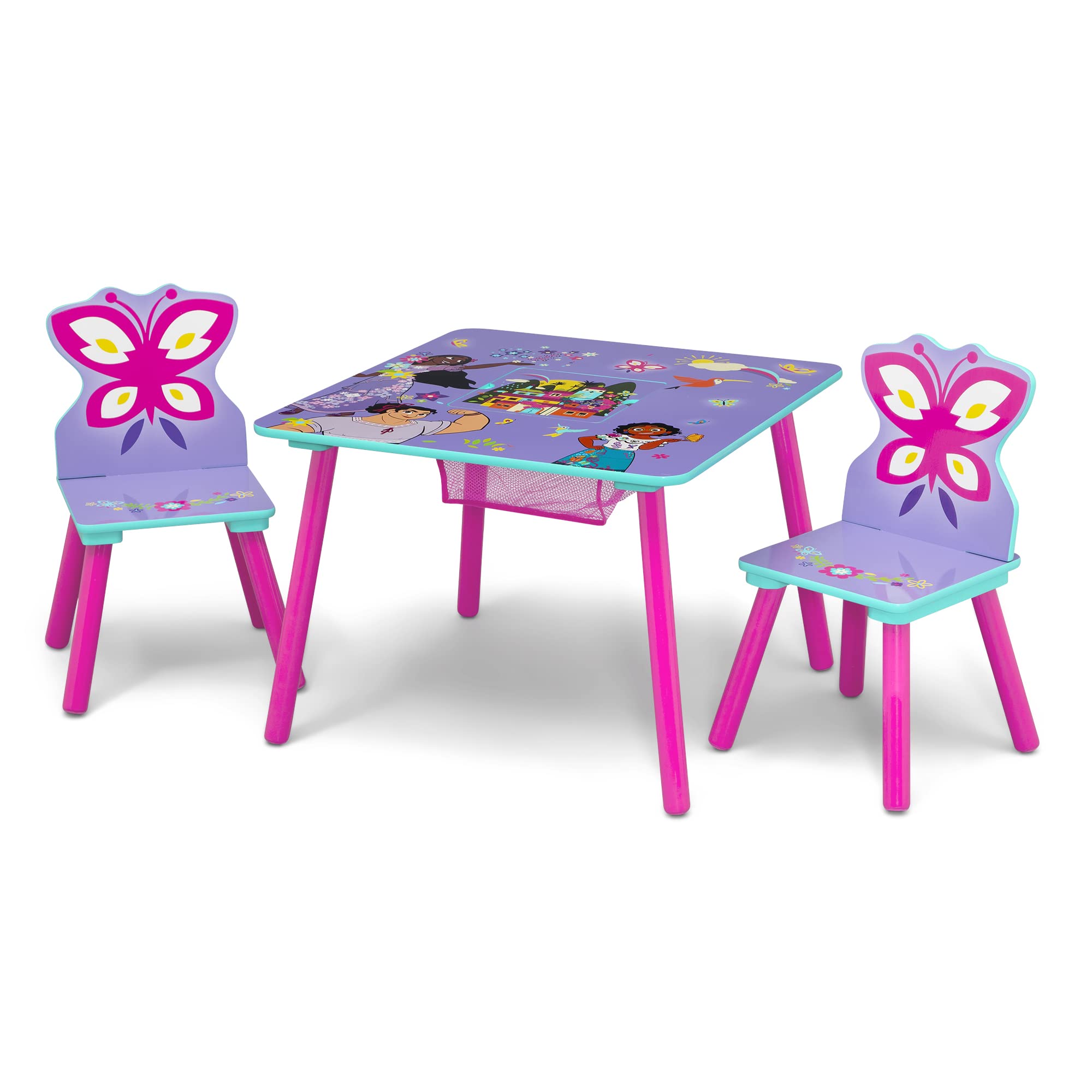 Disney Encanto Kids Table and Chair Set with Storage (2 Chairs Included ...