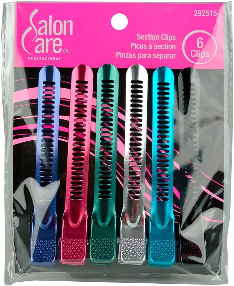 Amazon.com : Salon Care Metal Section Clips : Hair Pins : Beauty ...