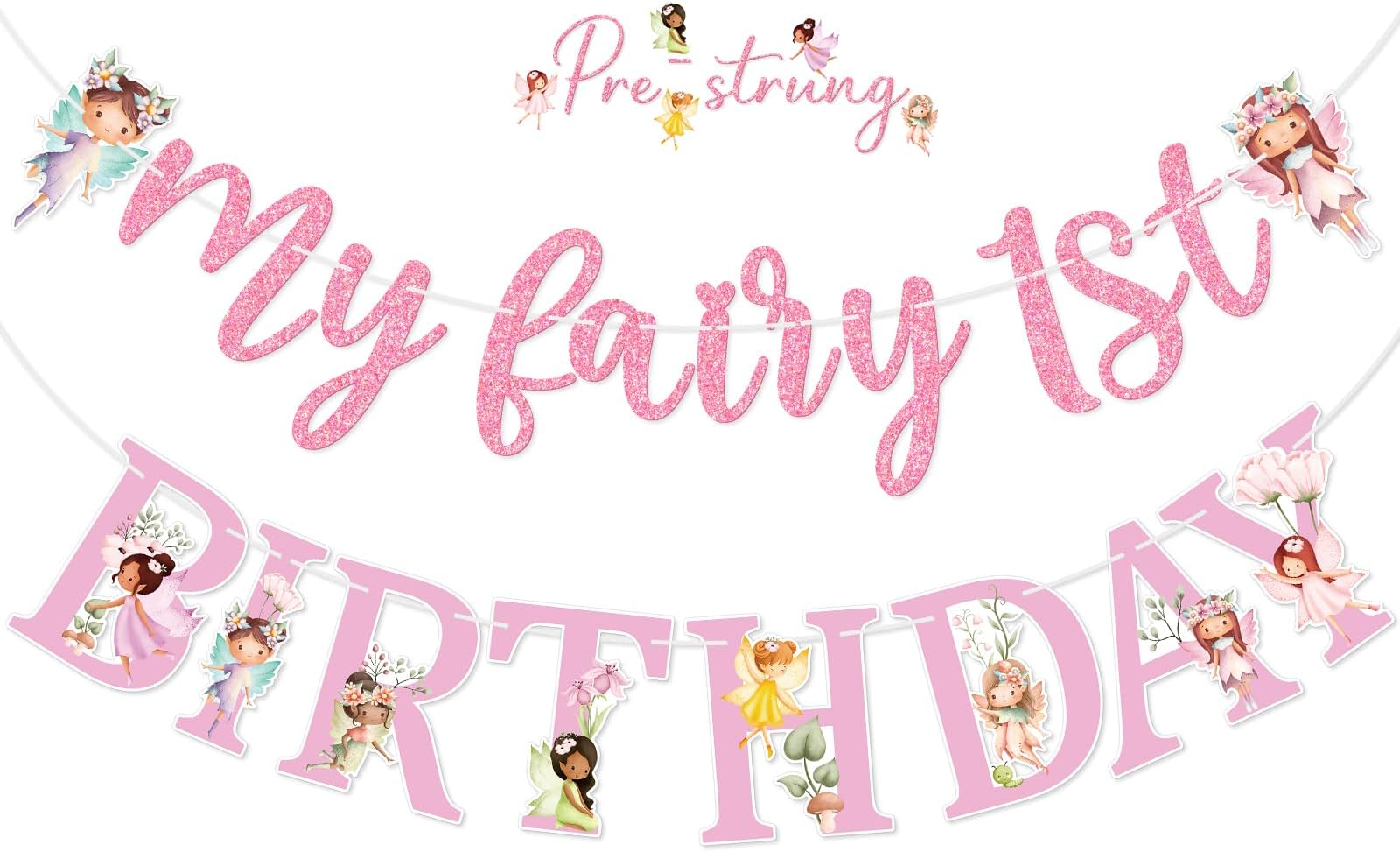 Amazon.com: Funmemoir My Fairy First Birthday Decorations - Fairy 1st ...