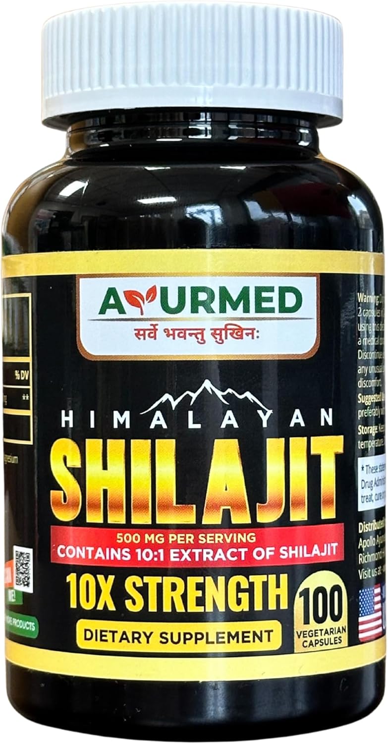 Amazon.com: AYURMED Himalayan Shilajit 500 mg, Dietry Supplement -100 ...