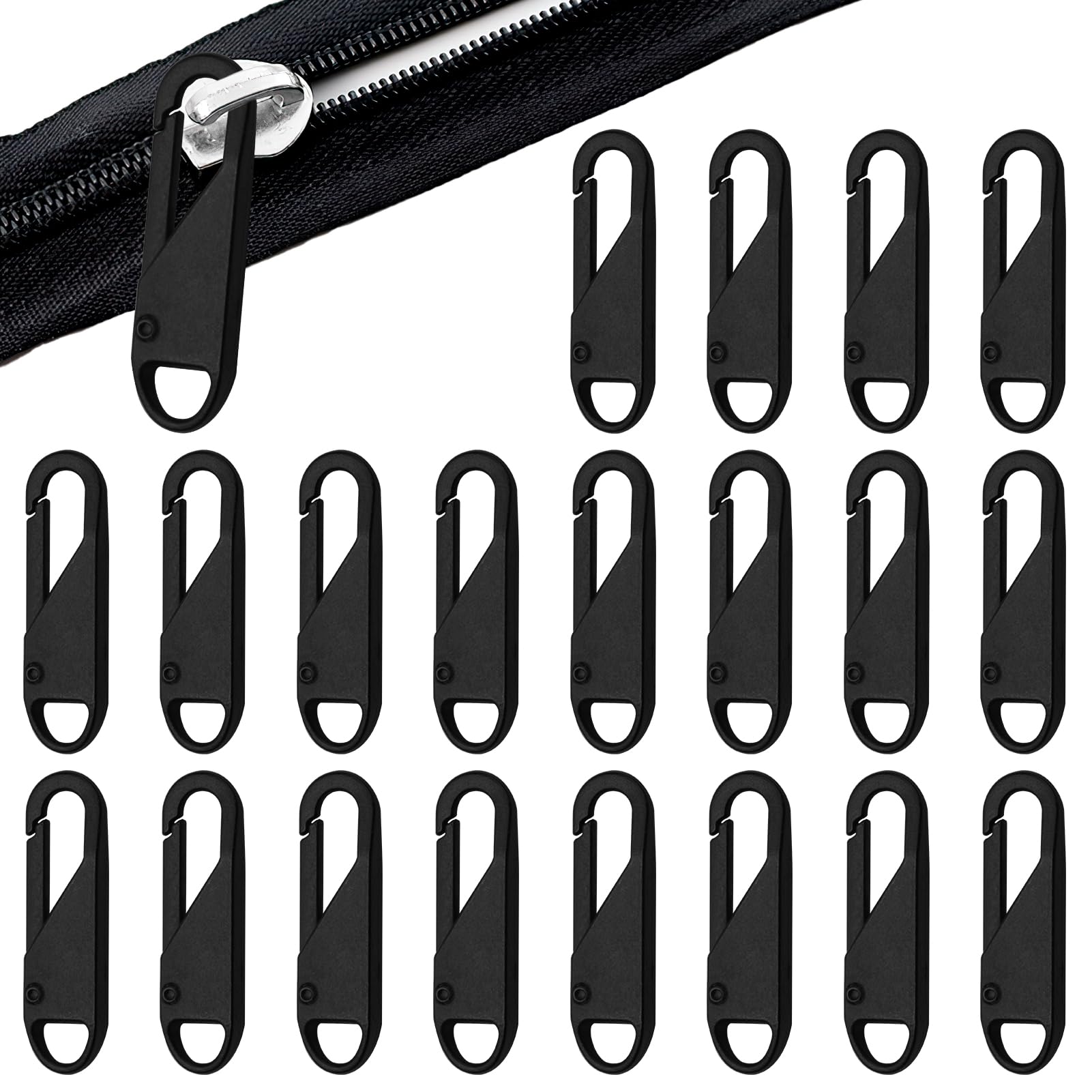 Kasoud Zipper Gripper, 20PCS Replacement Zip Puller, Clip on Zip ...