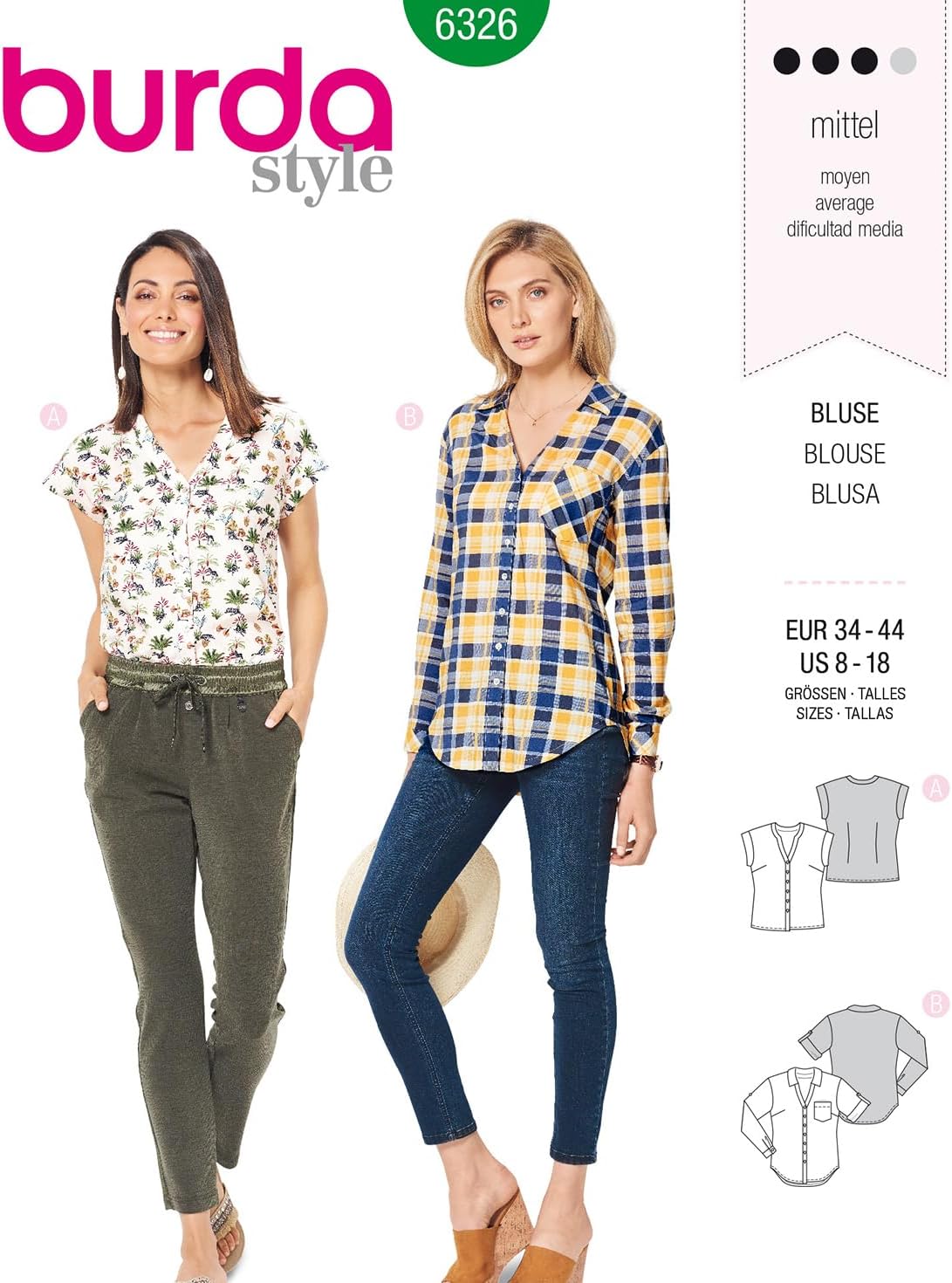 Burda Schnittmuster Bluse 6849 : Amazon.de: Küche, Haushalt & Wohnen