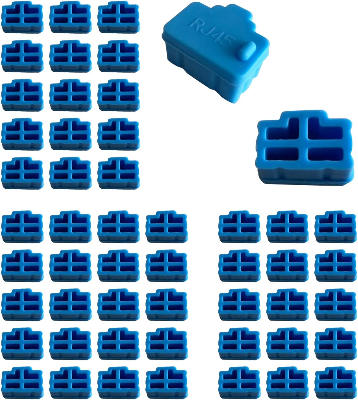 50 Pcs RJ45 Dust Cover Plug Cap,The Silicone Material,Removable RJ45 ...