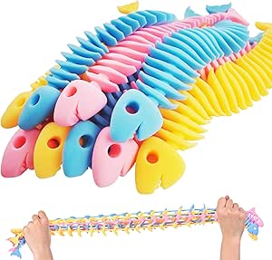 Amazon.com: FUMYTOYS Monkey Noodles Fishbones Stretchy Toys, 9 Packs ...