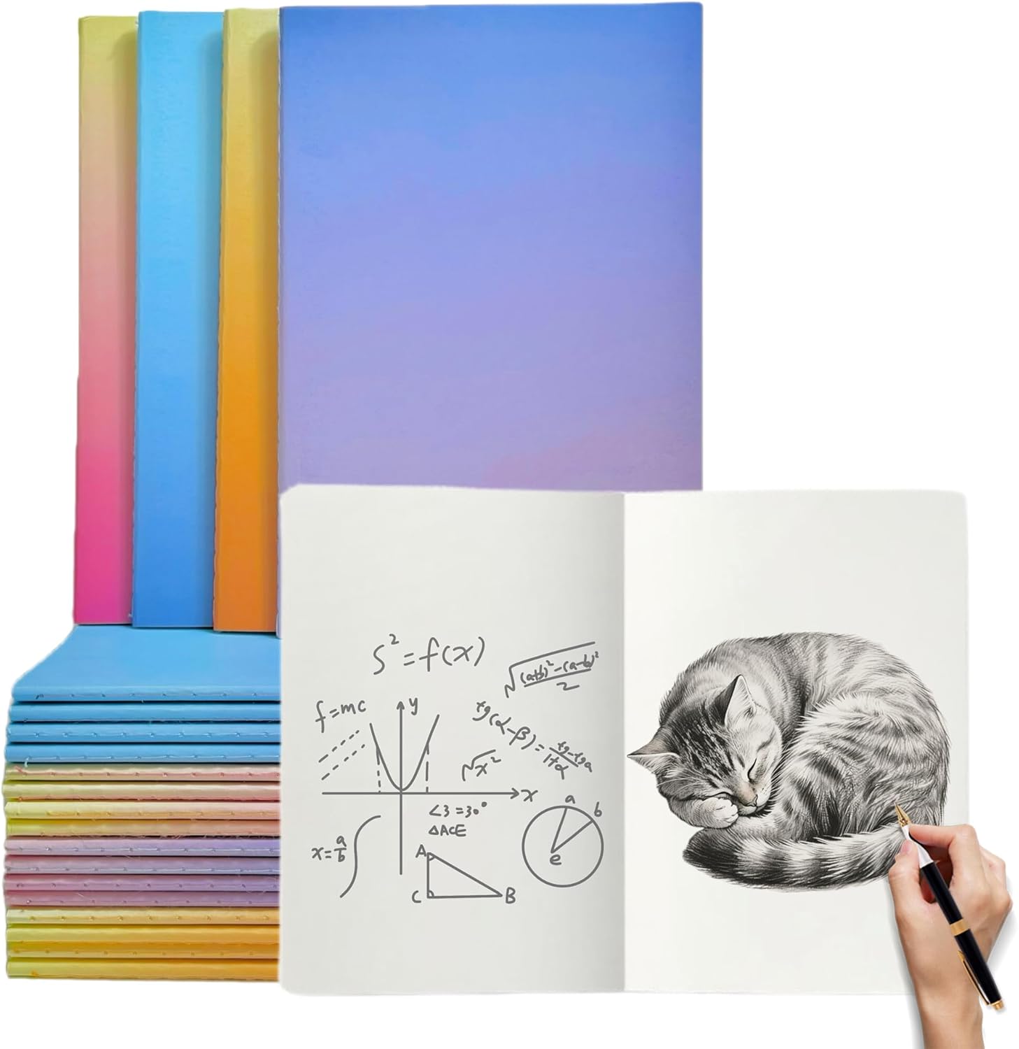 Amazon.com : Blank Notebooks - Composition Notebooks 16 PCS A5 ...