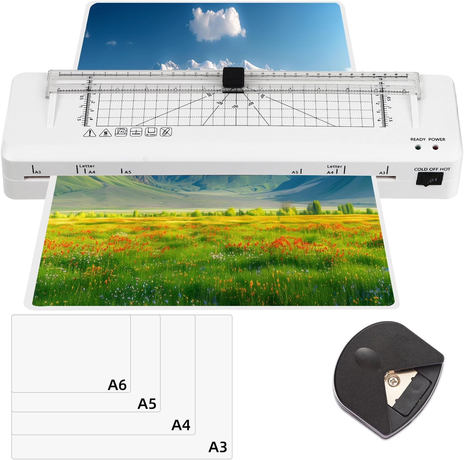 Plastifieuse A3, 5 en 1 Photo Machine à Plastifier Thermique et à Froid ...
