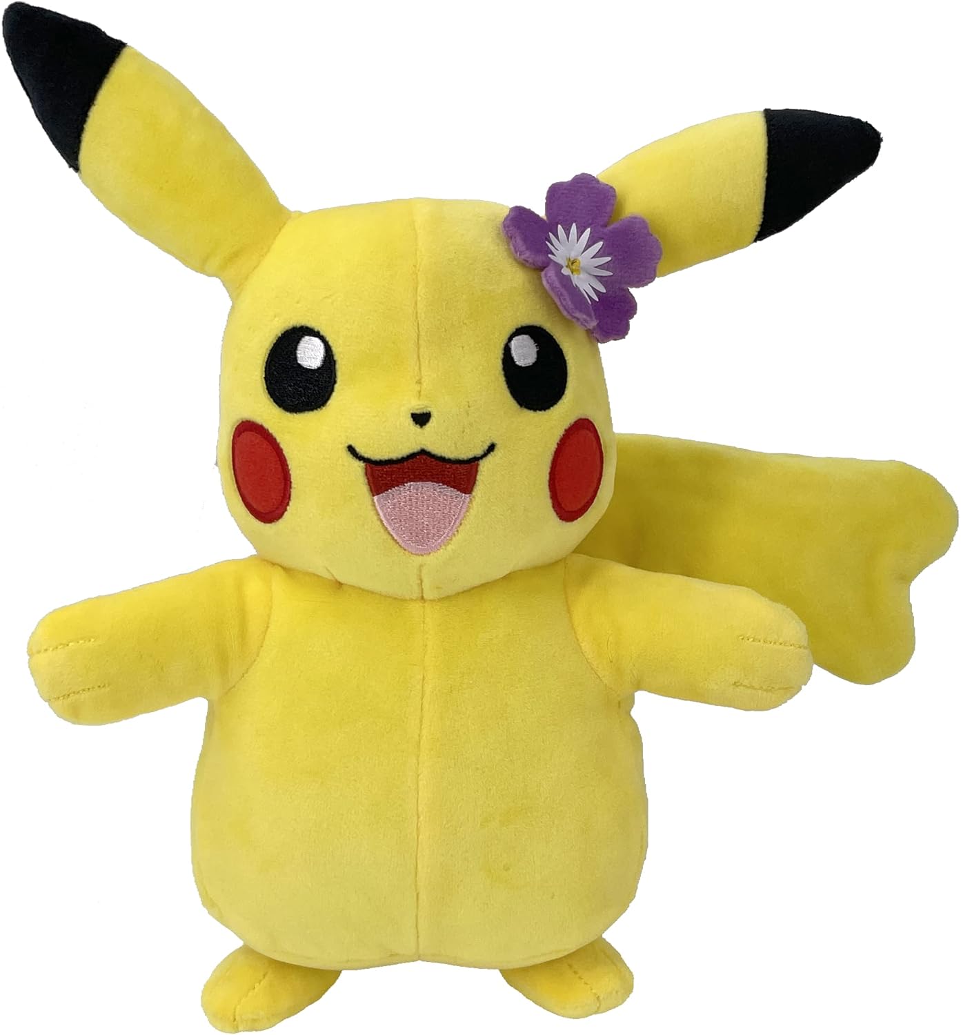 Amazon.com: Pokémon Pikachu with Red Flower 8" Plush Stuffed Animal Toy ...