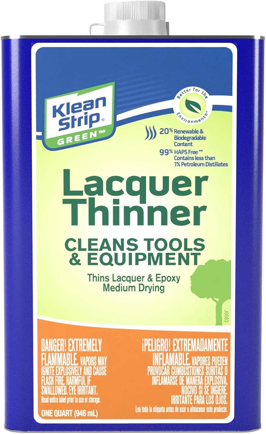 Klean-Strip Green QKGL75009 Lacquer Thinner, 1-Quart, 32 Fl Oz ...