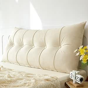 Amazon.com: TESICA College Dorm Bed Bolster Pillow Long Reading ...
