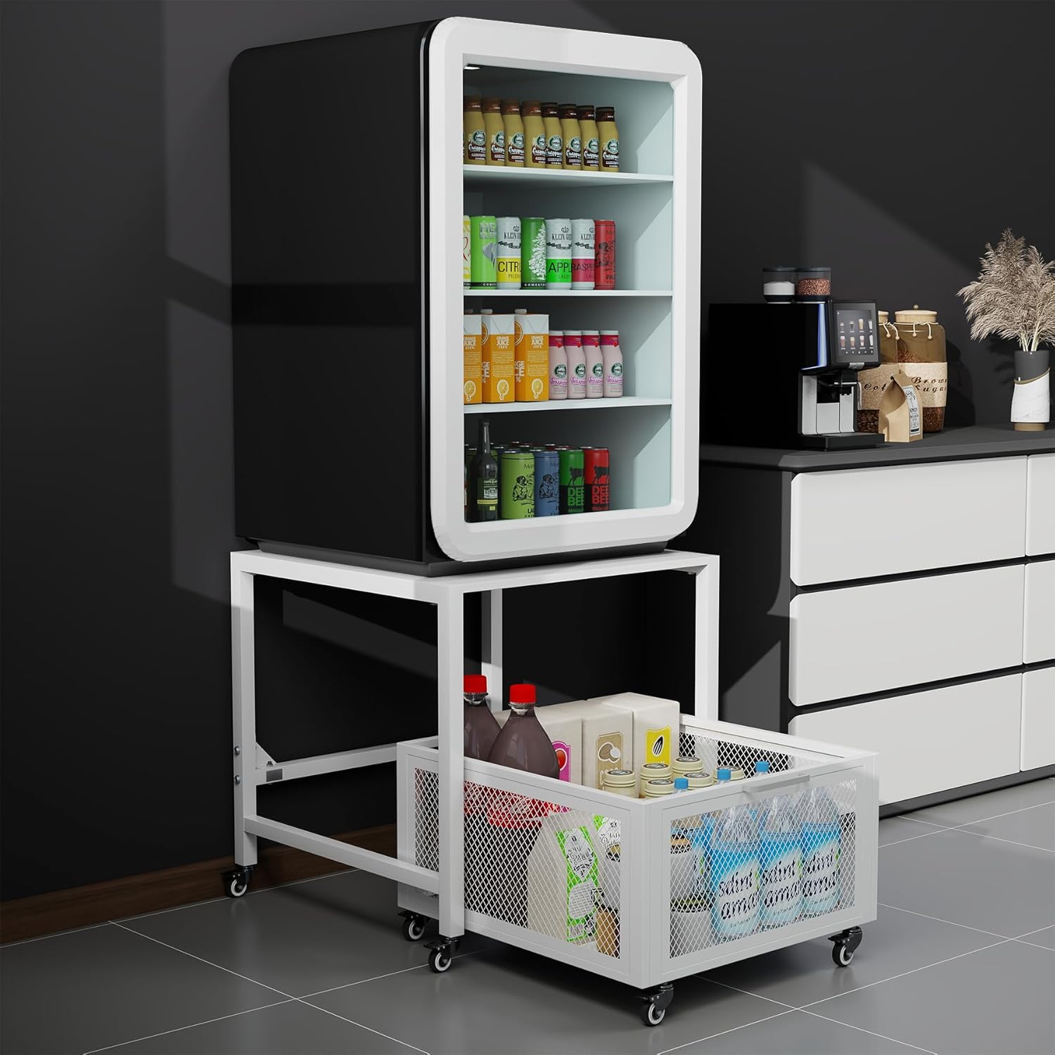 Amazon.com: Mini Fridge Stand 21.7in x 21.7in, Higher 25.2in Fridge ...