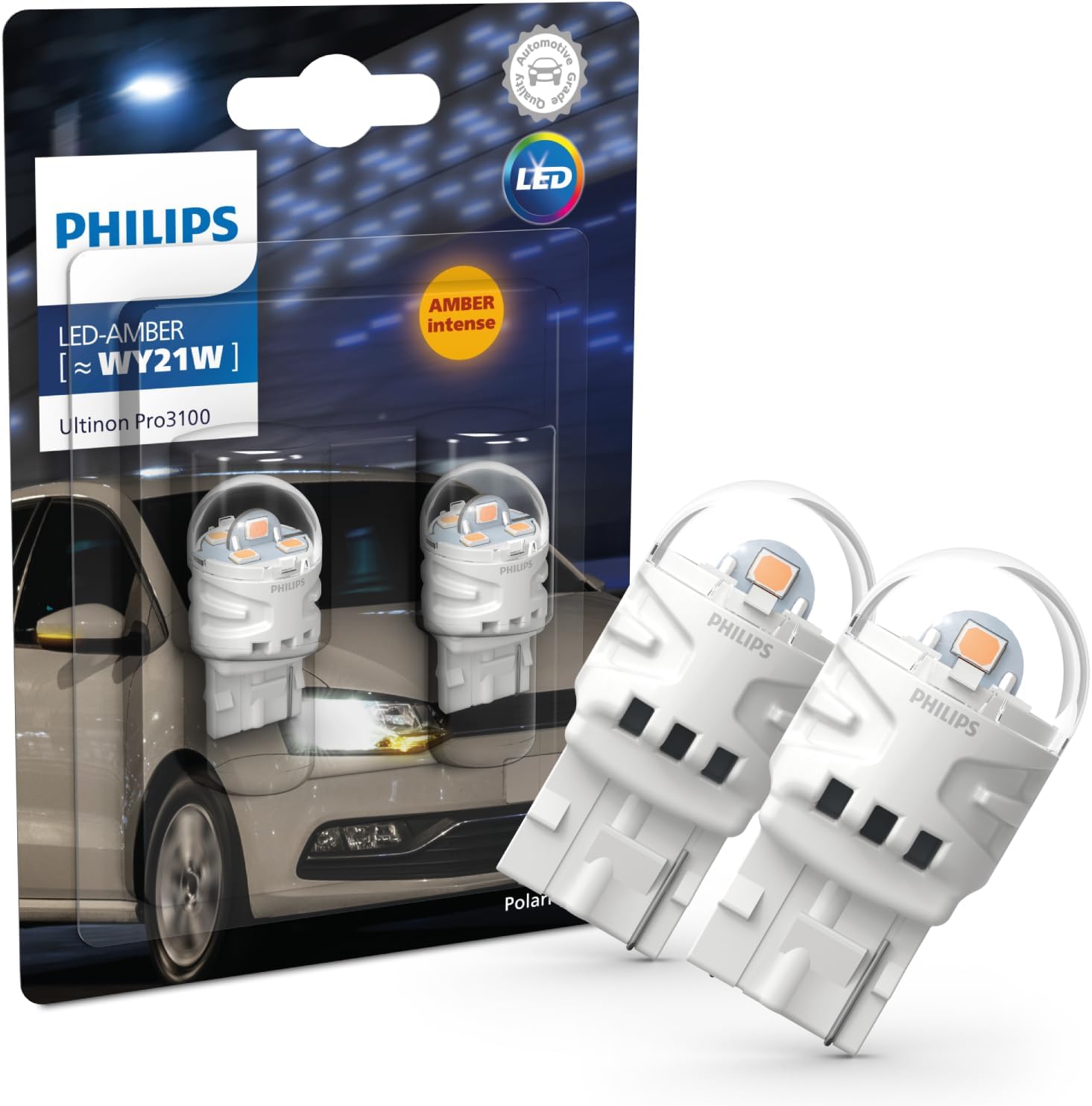 Philips Ultinon Pro3100 LED lampe de signalisation automobile (WY21W amber) : Amazon.fr: Auto et ...