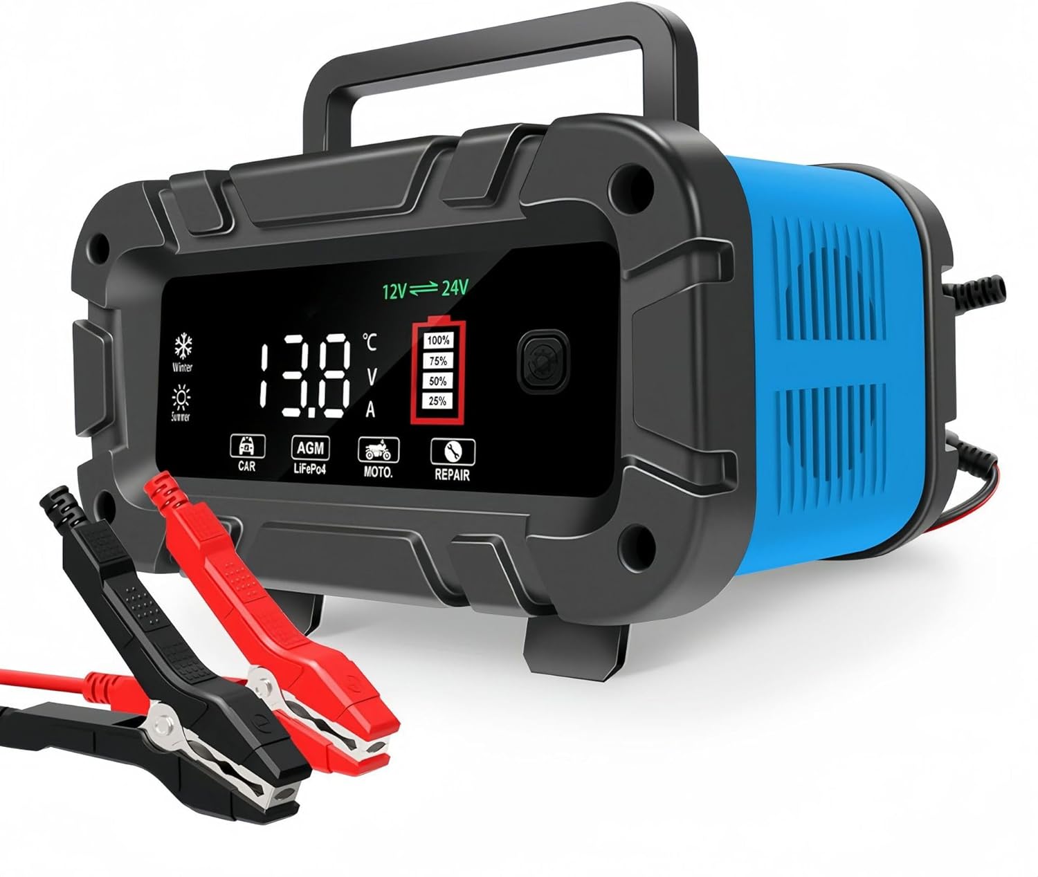 20-Amp Car Battery Charger, 12V/20A and 24V/10A Philippines | Ubuy