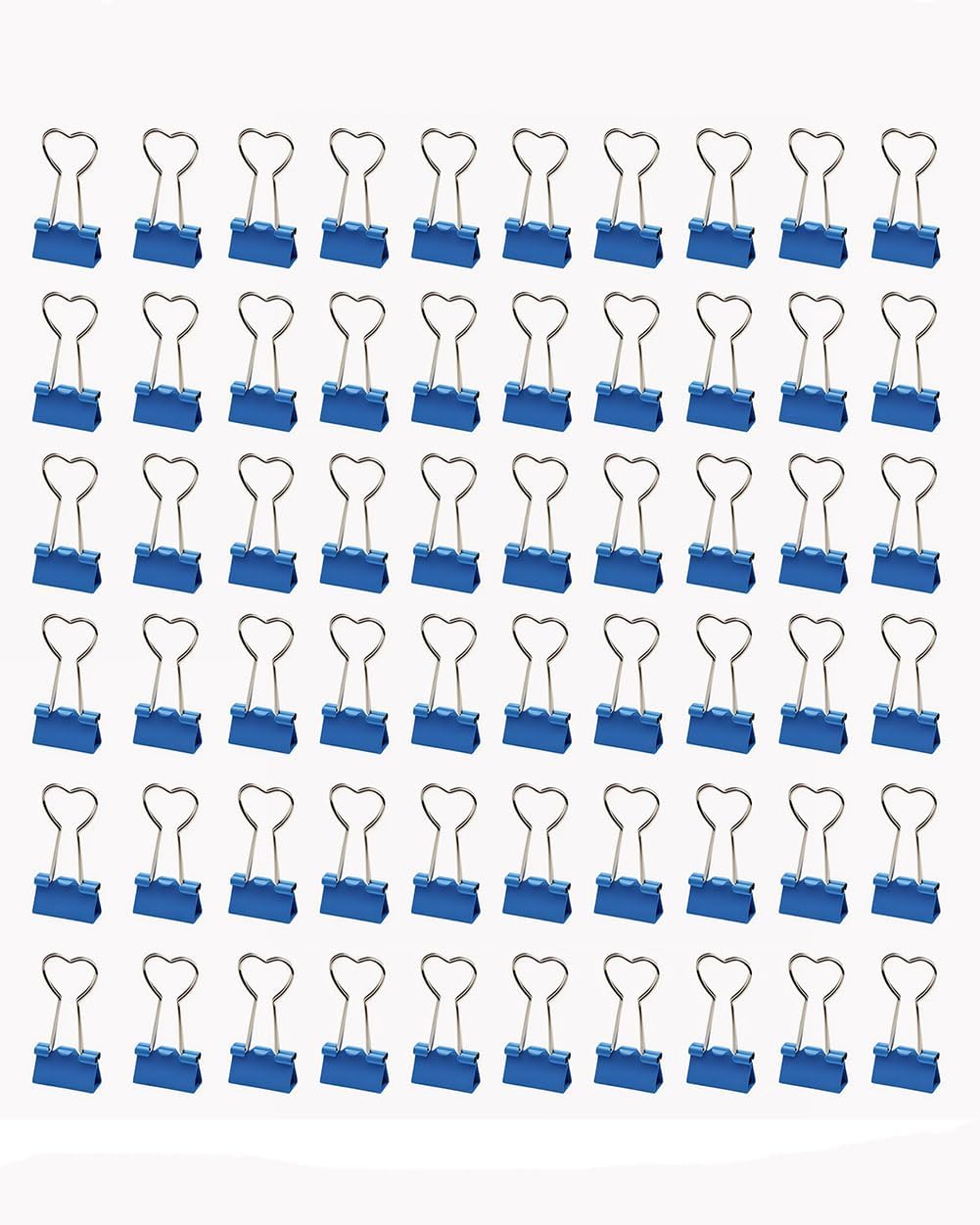 Amazon.com: 60PSC Metal Binder Clips with Heart Shaped Handle Heart ...