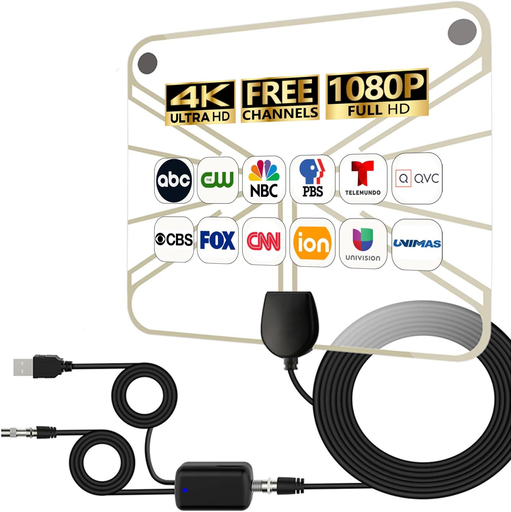 Amazon.com: Indoor TV Antenna for Local Channels- 4K HD Amplified ...