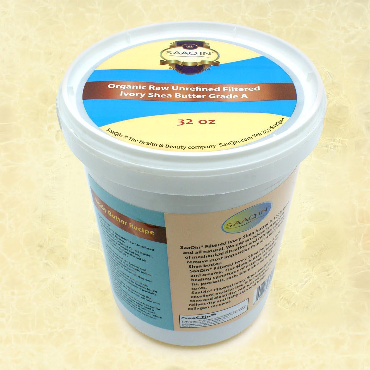 Amazon.com : Filtered Super Creamy Yellow Shea Butter - 8 Oz : Body ...