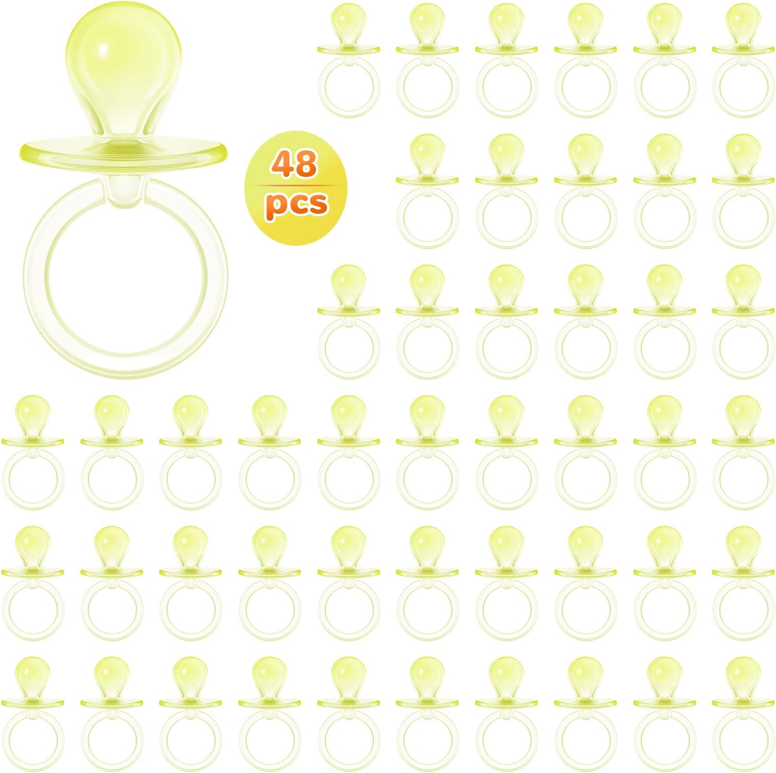 Amazon.com: Assorted Color Mini Plastic Pacifier Favors - 1", 18 Count ...