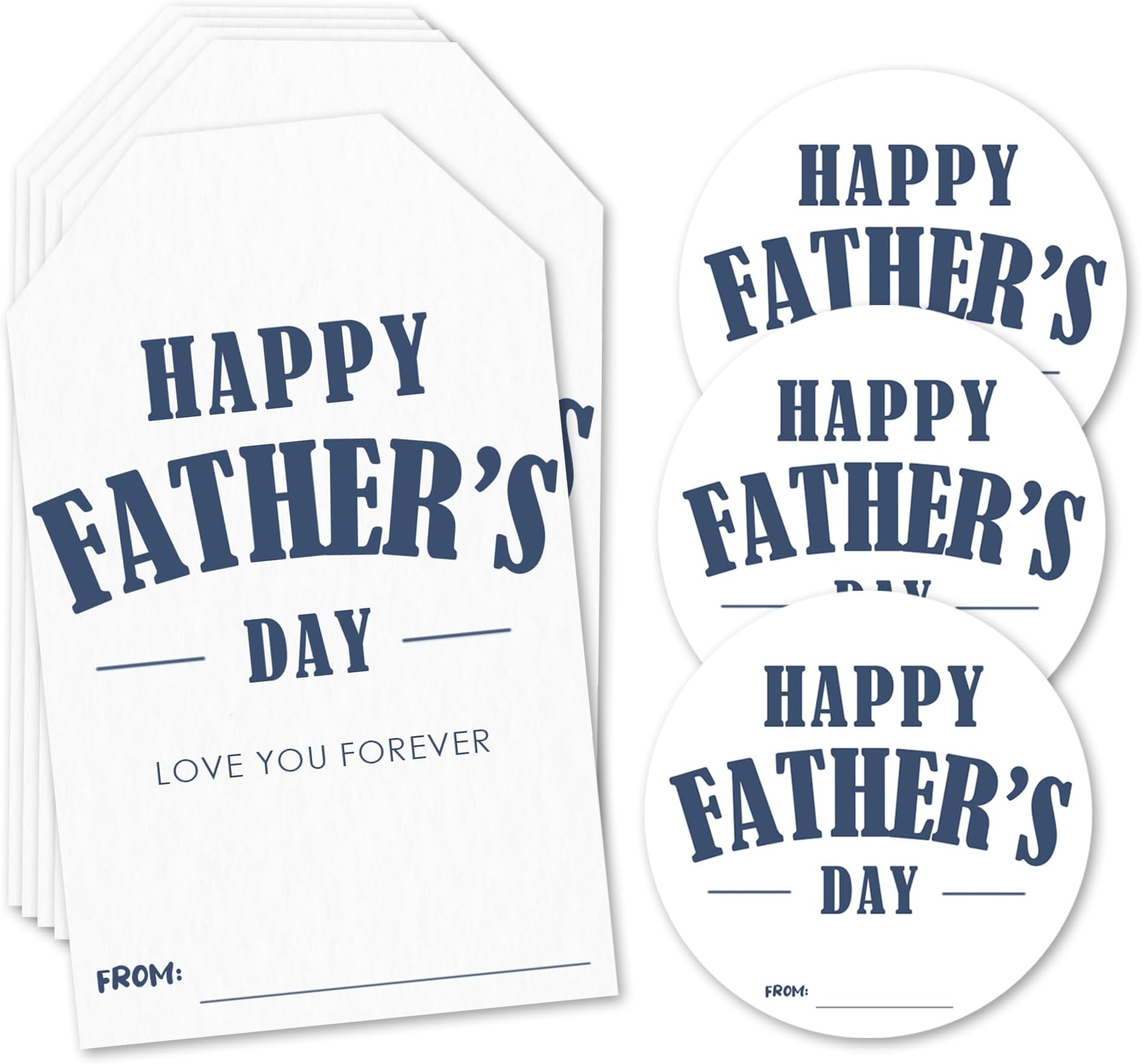 Amazon.com : Happy Father's Day Stickers Labels,20 Pcs Rectangular Tags ...