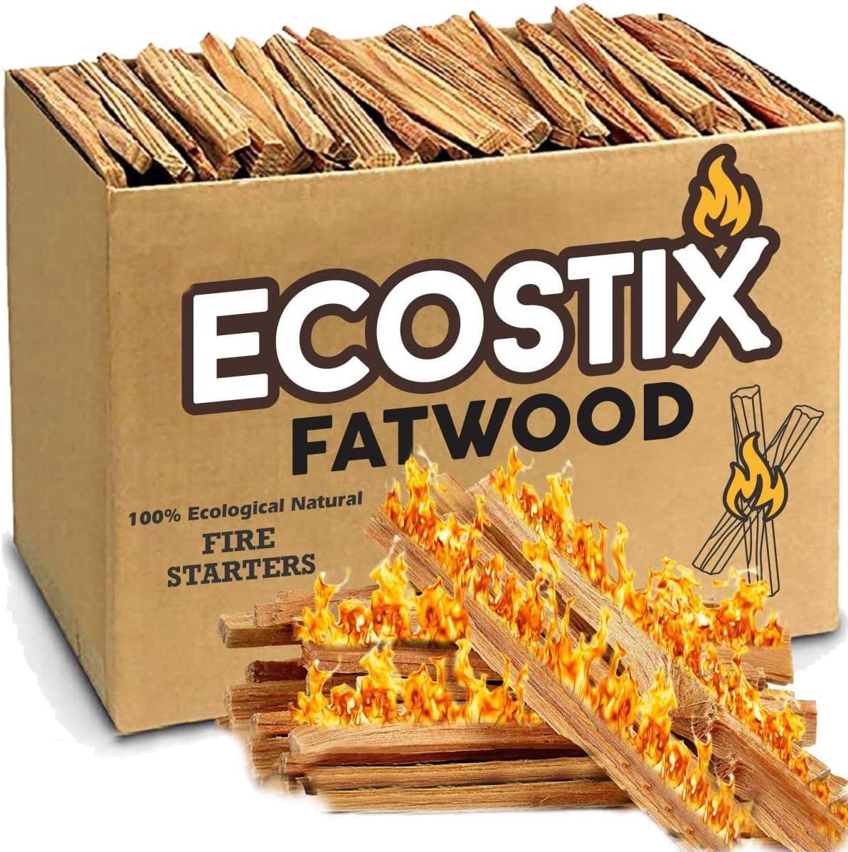 Amazon.com : EasyGo Product EasyGoProducts Eco-Stix Fatwood Fire ...