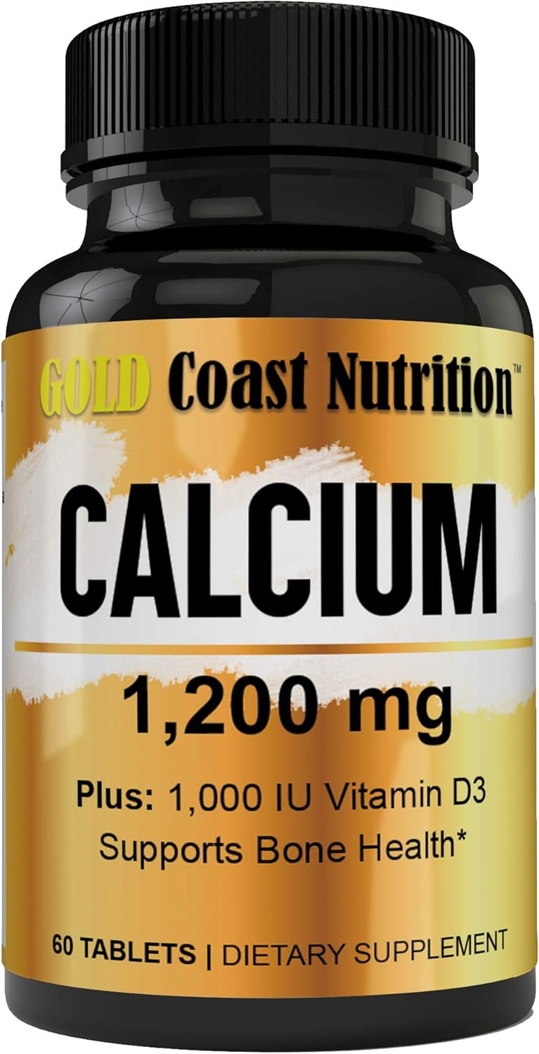 Amazon.com: Calcio 1200 MG de alta potencia, salud ósea, flexibilidad ...