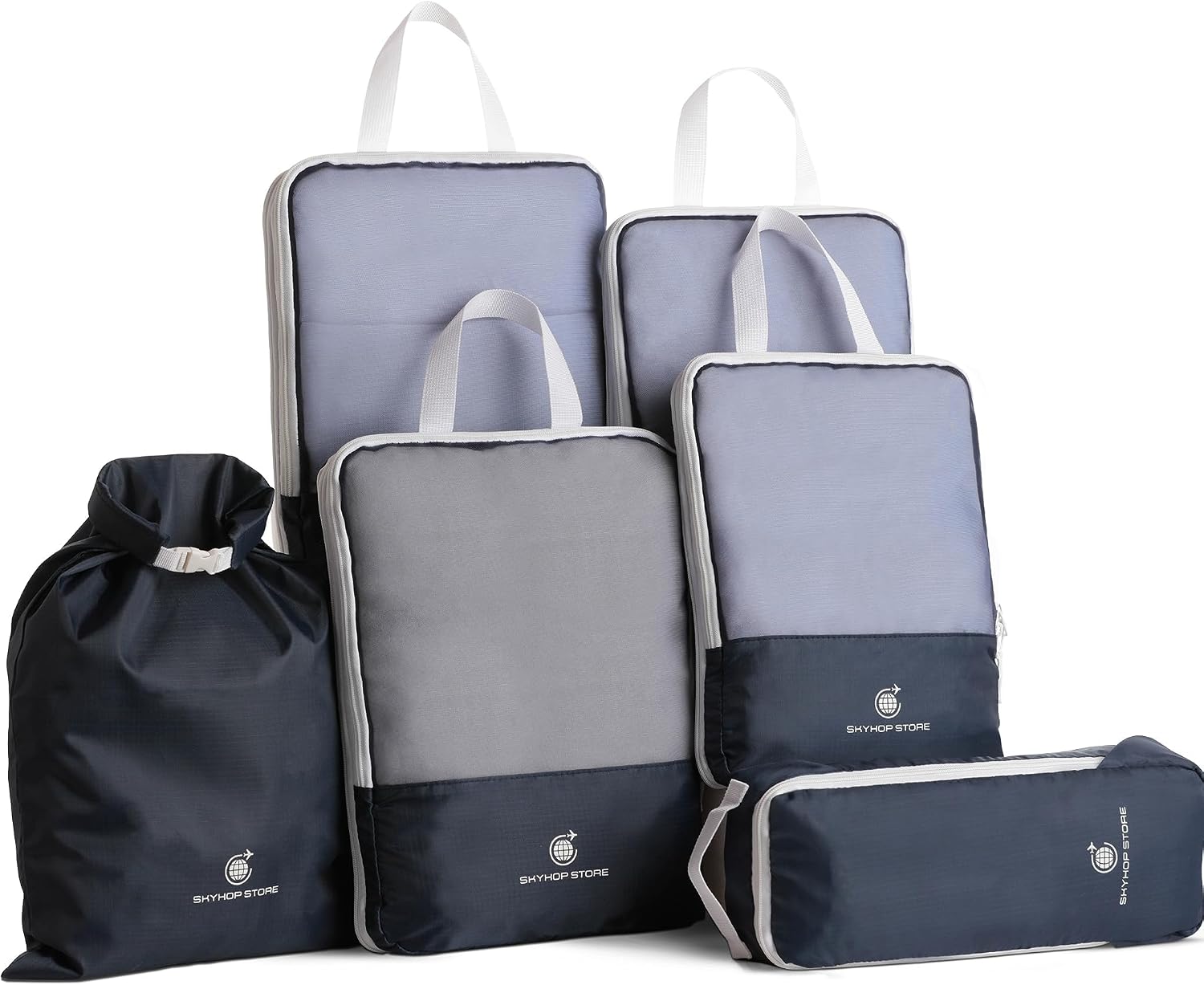 Amazon.com: SKYHOP STORE Compression Packing Cubes 6pieces - Set With ...