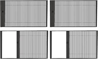 Amazon.com: Window Screen 4 Pcs Horizontal Sliding Window Screen Mesh ...