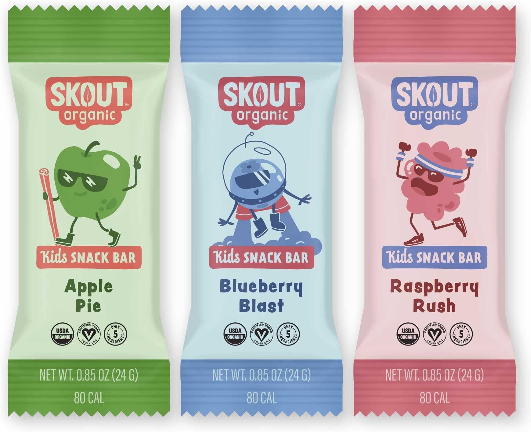 Amazon.com: Skout Organic Real Food Bars for Kids Fruit Variety Pack ...